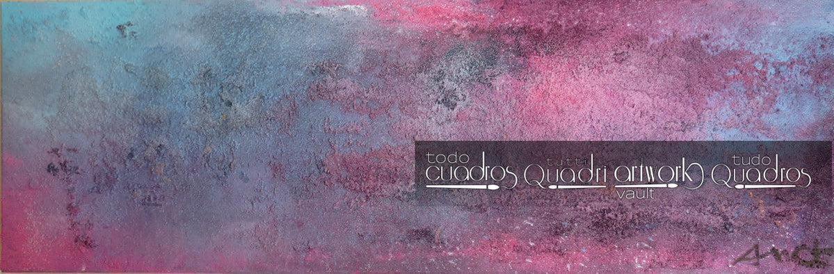 Quadro "Corallo Rosso", texture moderna in sabbia di A. Croxatto.