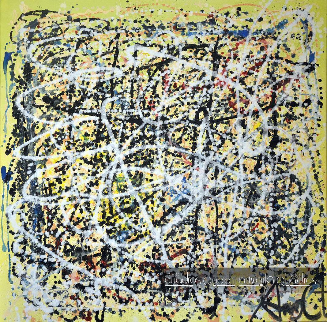 Quadro "Omaggio a Pollock", tela di Ángeles Croxatto T.
