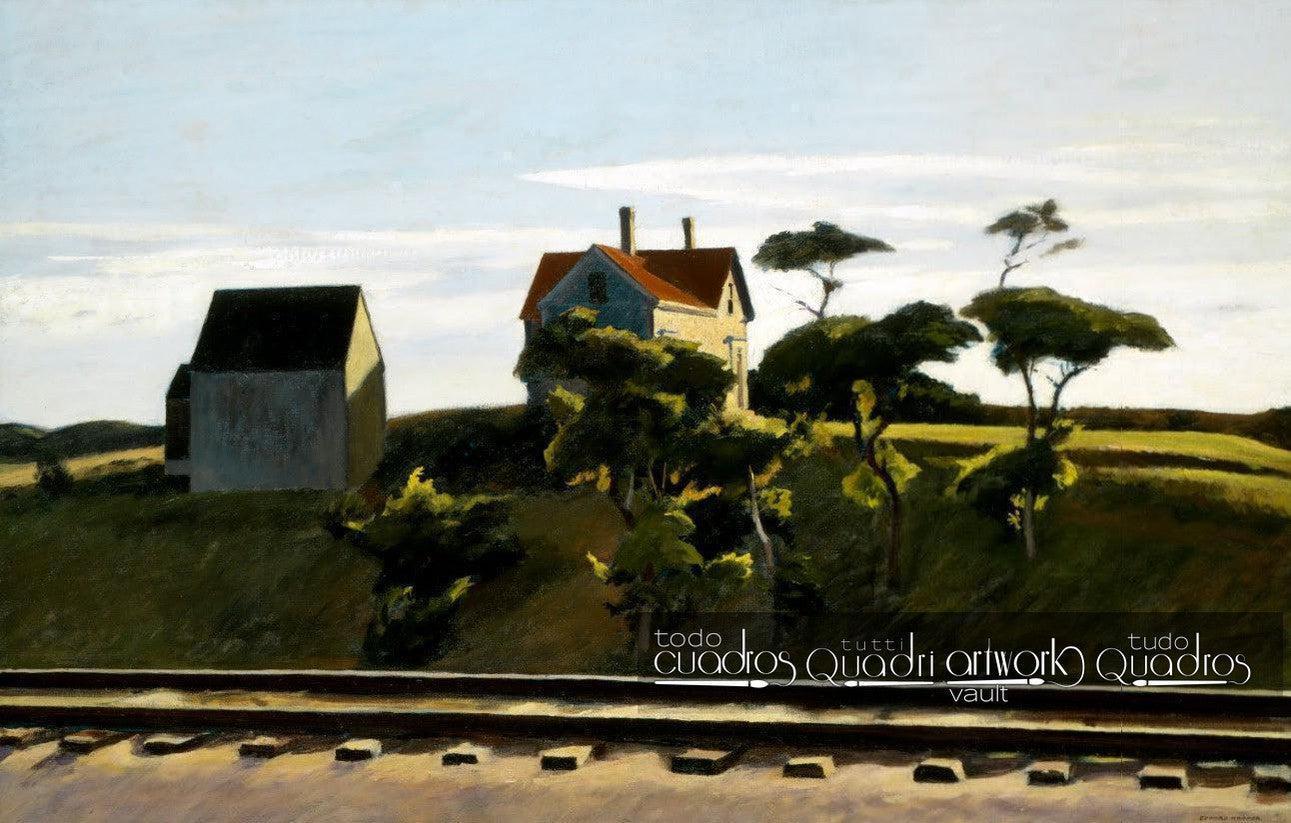 Quadro "New York, New Haven and Hartford," olio di Hopper.